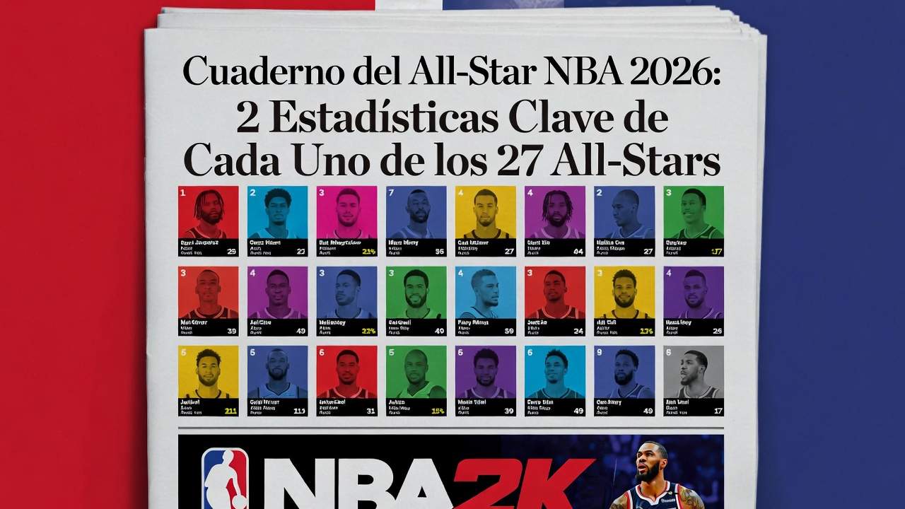 Cuaderno del All-Star NBA 2026: 2 Estadísticas Clave de Cada Uno de los ...