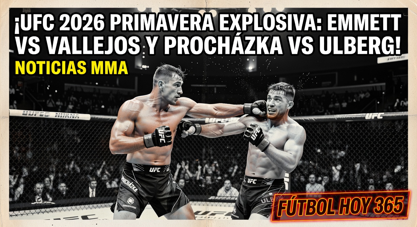 Calendario Completo UFC 2026: Josh Emmett vs Kevin Vallejos y Jiri ...