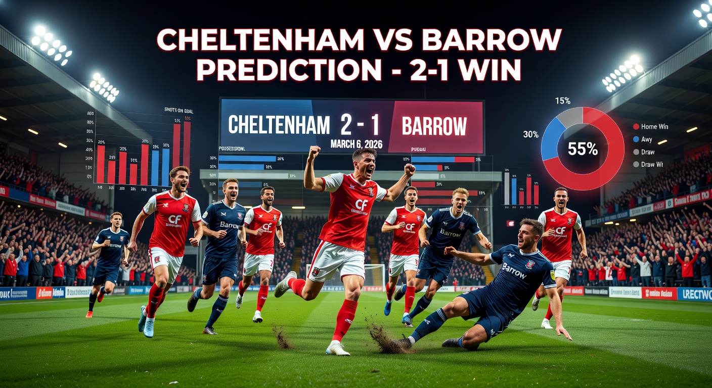 League Two: Cheltenham vs Barrow - Predicción Marcador y Ganador 6 Mar ...