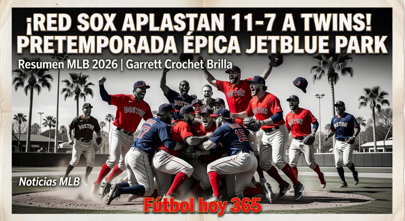 Red Sox vencen 11-7 a Twins en pretemporada MLB 2026 | Resumen JetBlue ...